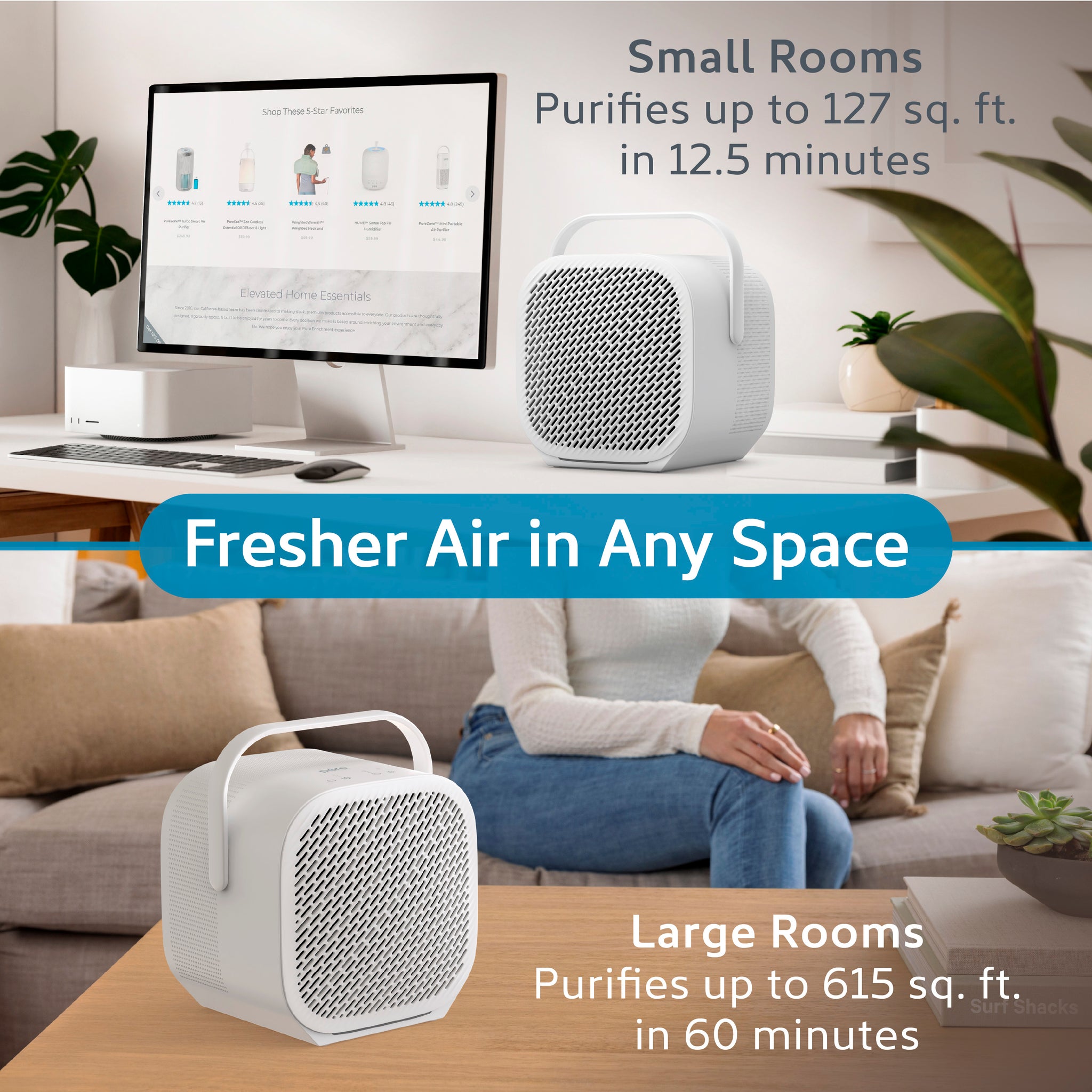 PureZone™ DUO Tabletop Air Purifier | Pure Enrichment®