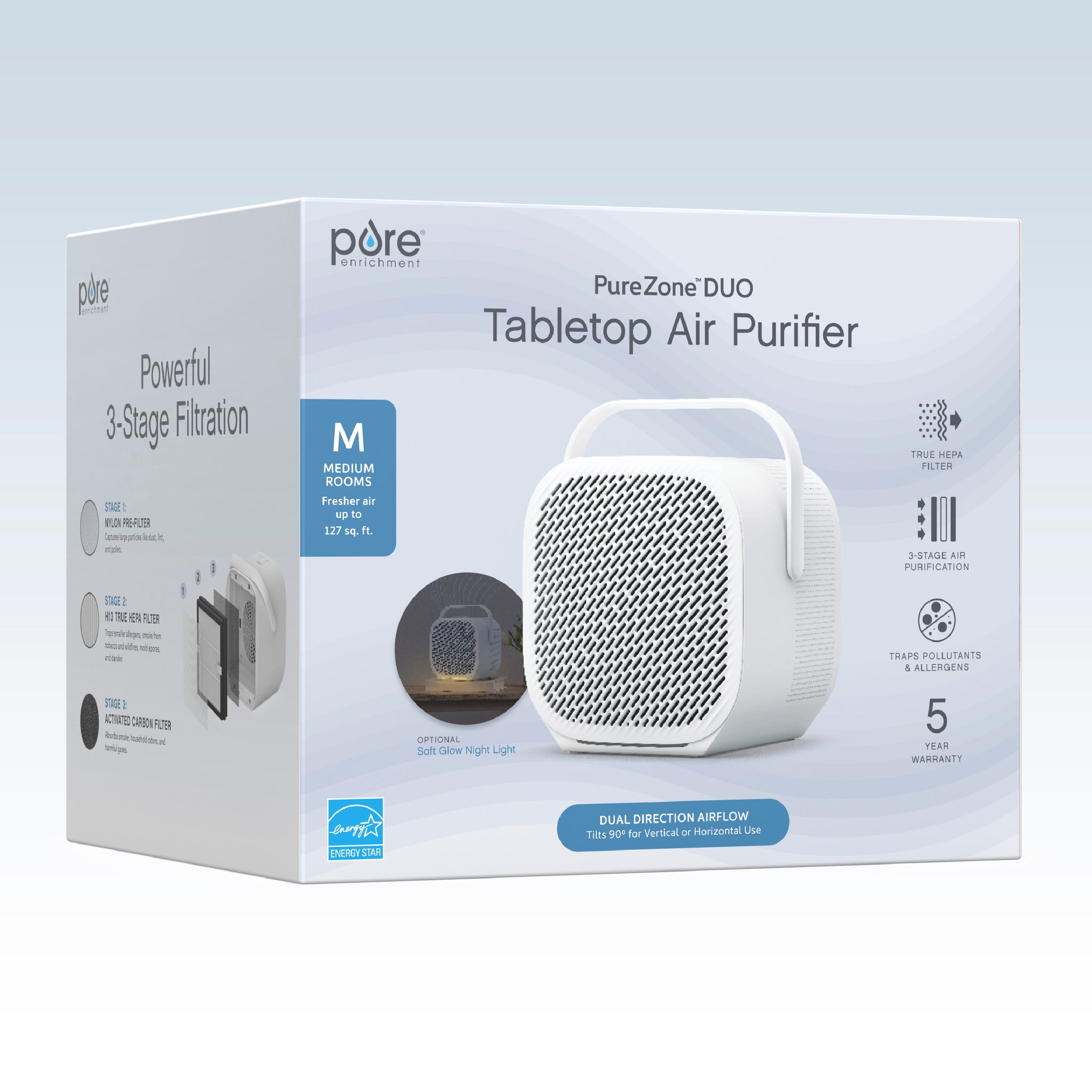 PureZone™ DUO Tabletop Air Purifier | Pure Enrichment®