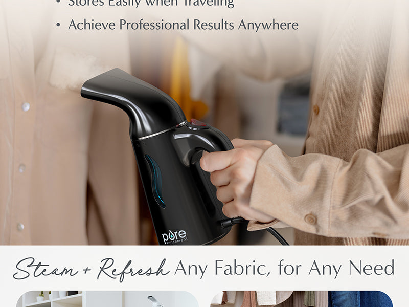 PureSteam™ Portable Fabric Steamer| Pure Enrichment®