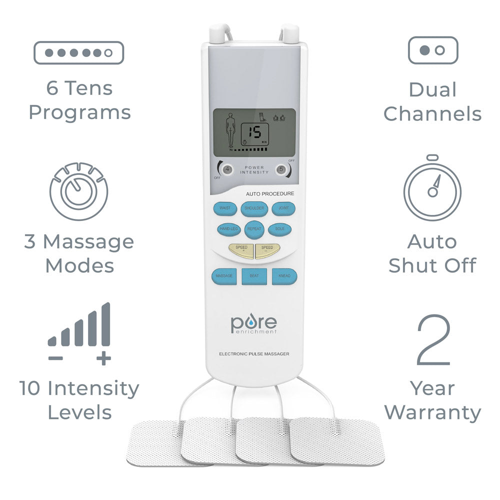 PurePulse™ TENS Electronic Pulse Stimulator | Pure Enrichment®